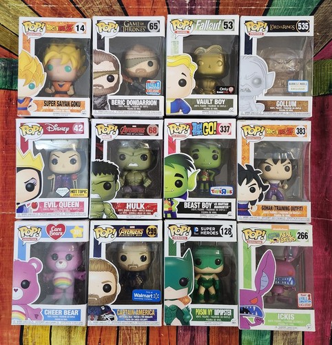 Funko Pop Lot Of 12 Various Exclusives/Commons | eBay