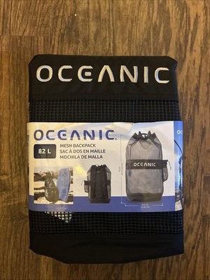 Oceanic Mesh Backpack Gear Bag 82L Black Scuba Dive Bag • 28.375” X 15 ...