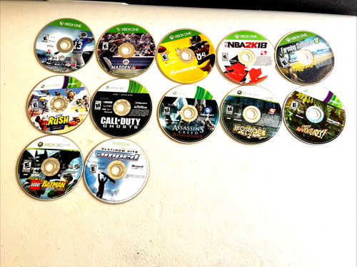 12 Microsoft XBox 360 & One Lot Bundle Video Games Call Of Duty Discs ...