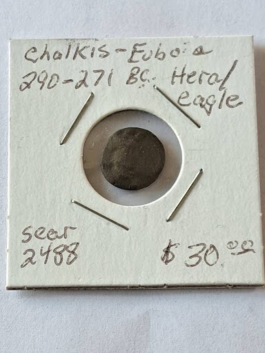 Ancient Greek Chakis-Euboia Hera/eagle 290-271 BC | eBay