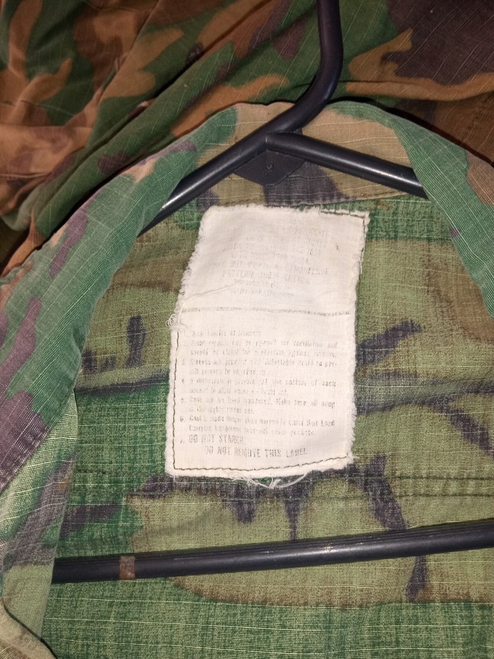 USGI Post Vietnam ERDL Woodland Camo Shirt Medium Regular US NAVY | eBay