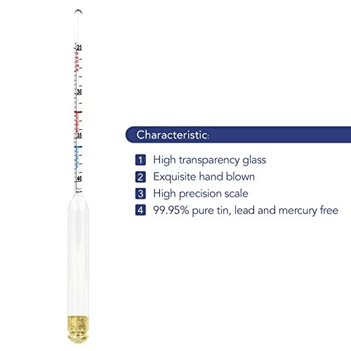 Maple Syrup Hydrometer with BRIX & Baume Scales Density Meter for Sugar ...