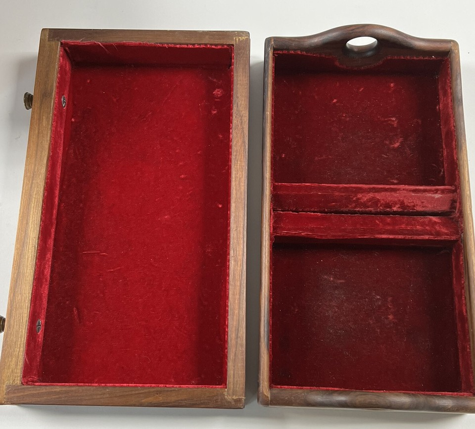 W Dassie Old Wooden Handle Drawer Jewelry Chest Trunk Treasure Handles ...