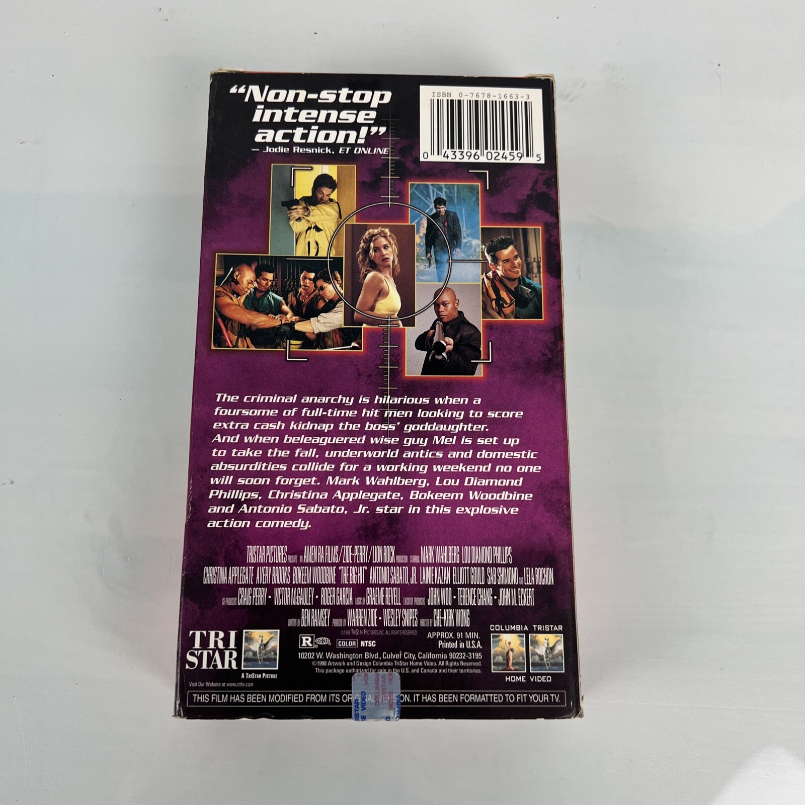 The Big Hit VHS VCR Video Tape Movie Mark Wahlberg Christina Applegate ...