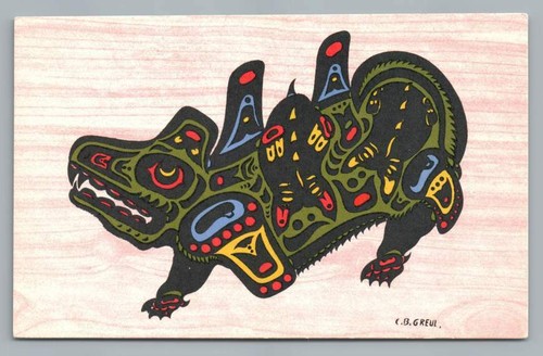 Wasgo Seamonster~British Columbia Indian PC Artist-Signed CB Greul ...