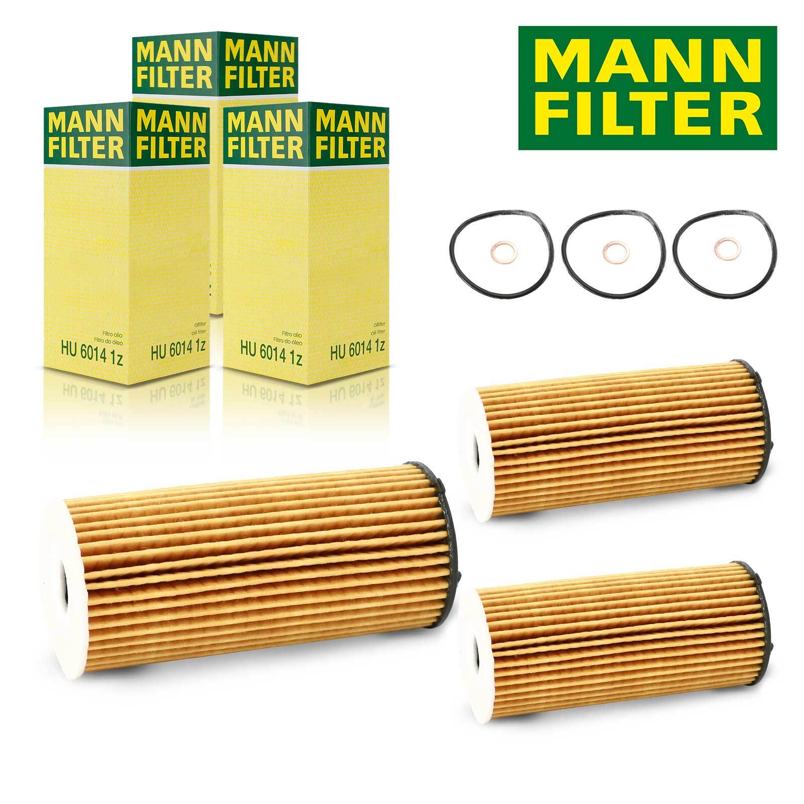 3X MANN FILTER HU6014/1Z ÖLFILTER FÜR BMW F20-F23 F30-F34 F10 G30 G11 ...