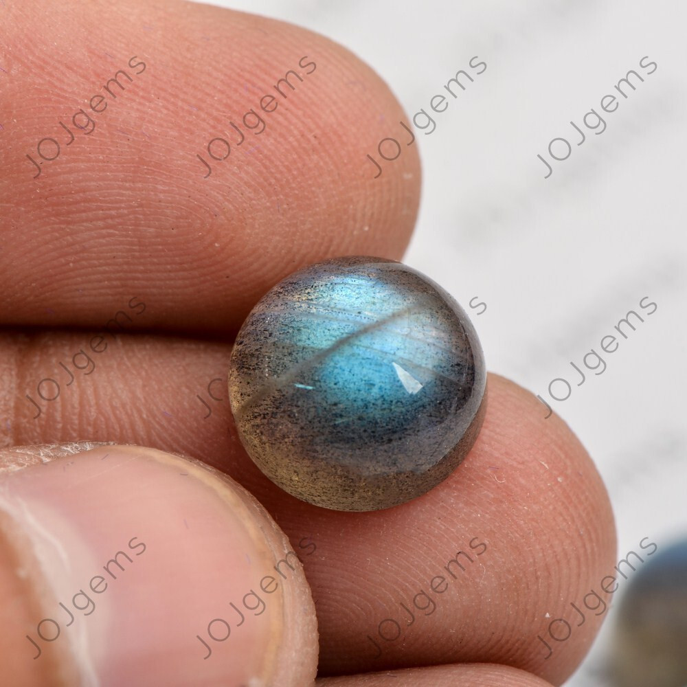 Natural Labradorite 5mm Round Cabochon Blue fire Gemstone for sale 10 ...