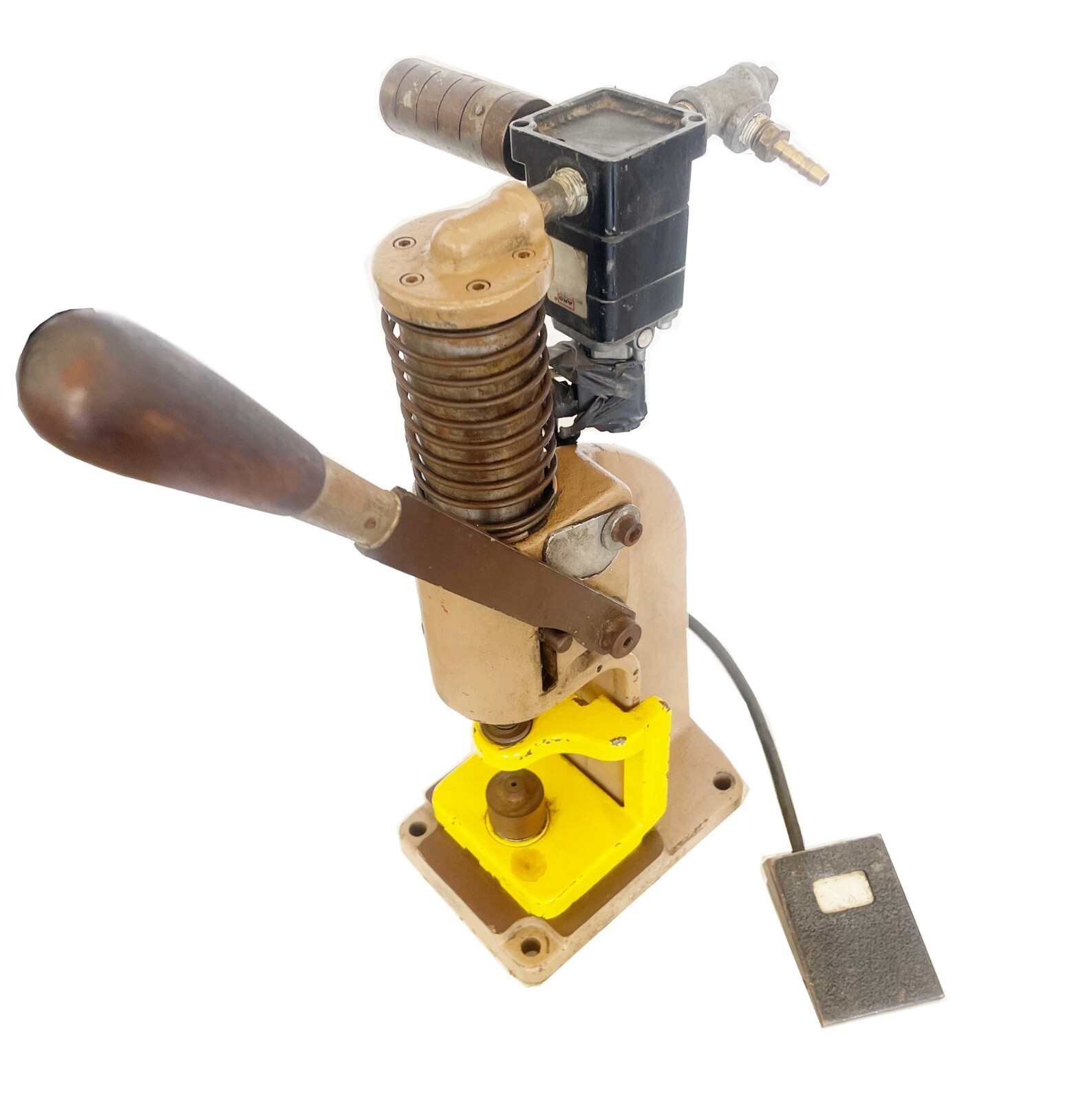 SPRING LOADED AIR OR MANUAL STAMPING MACHINE ARBOR PRESS USED | eBay