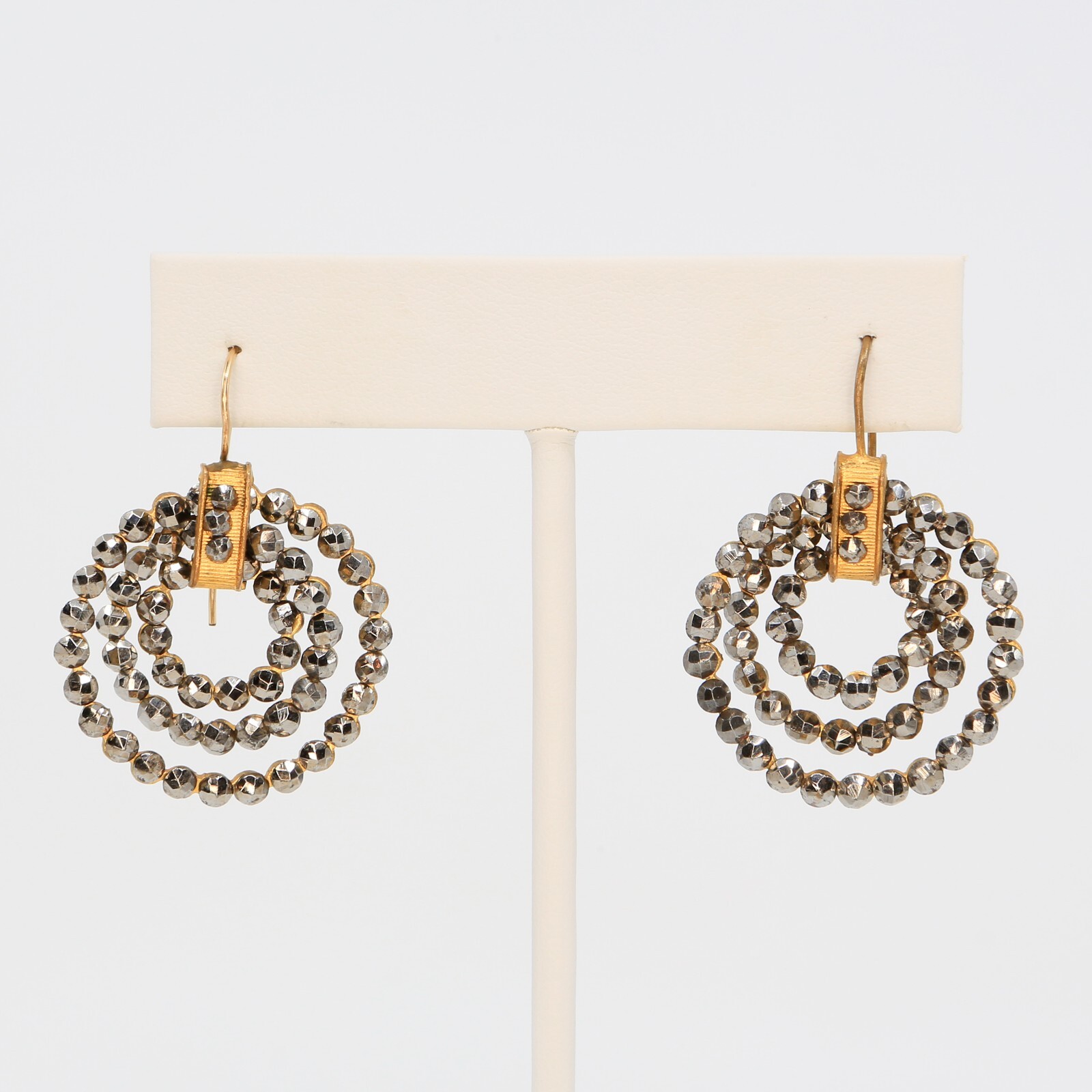 Antique Early Victorian Triple Hoop Cut Steel Dangle … - Gem