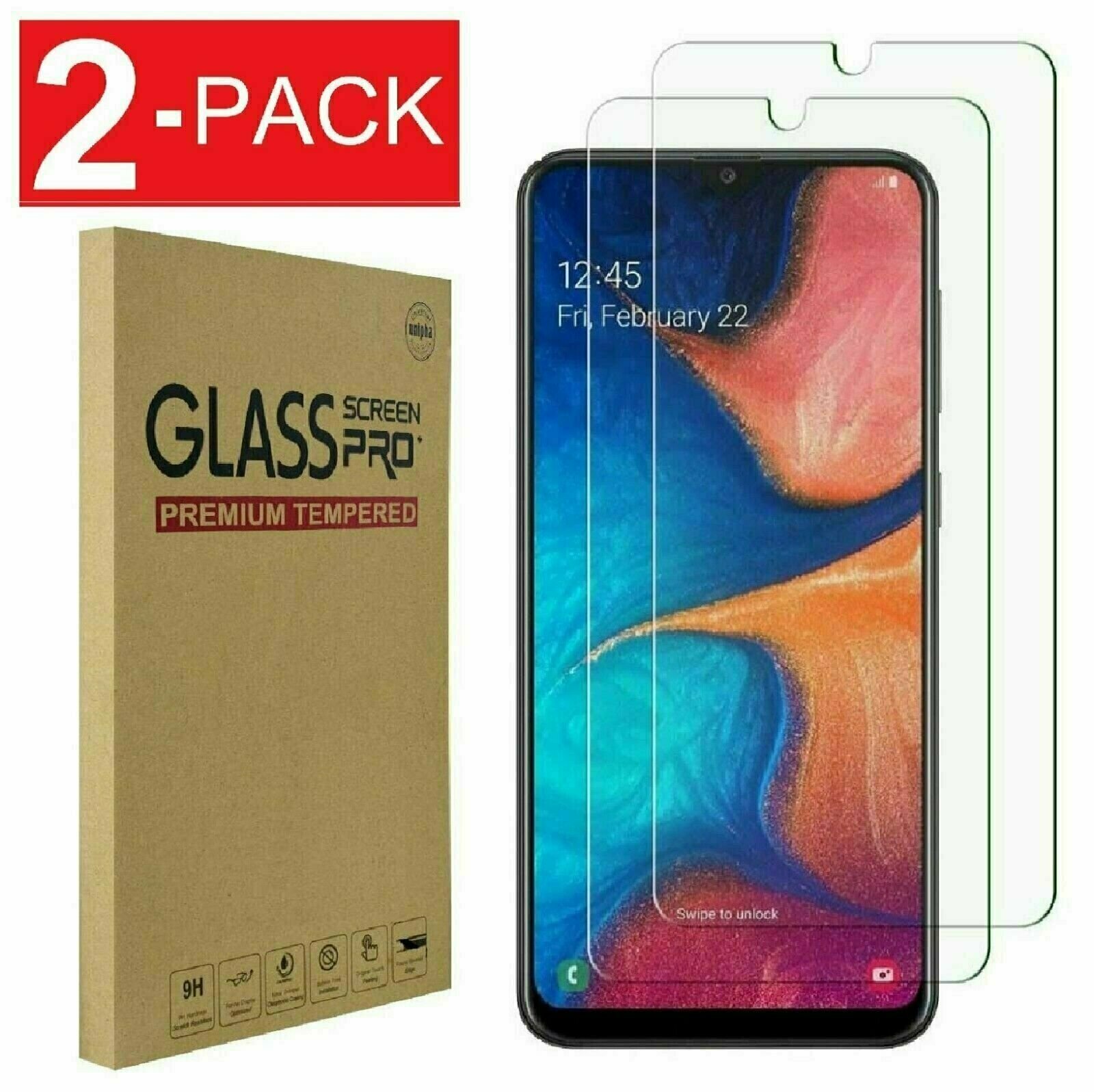 [2-Pack] Tempered Glass Screen Protector for Samsung Galaxy A20 / A30 ...