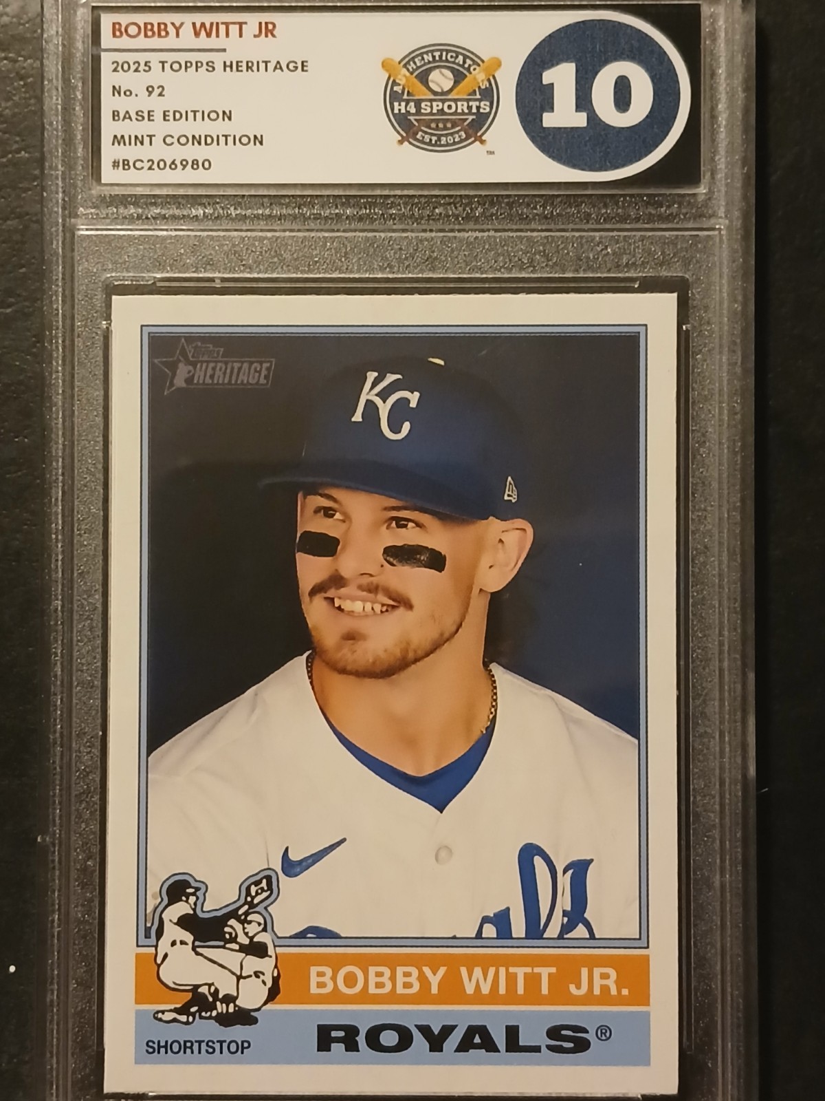 2025 Topps Heritage - Alternate Cartoon Variation Bobby Witt Jr. #92 ...