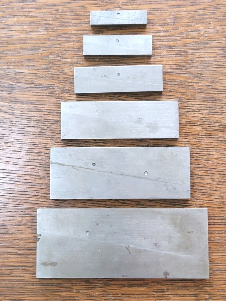 L. S. Starrett No. 154 Set of (6) Adjustable Parallels (A-F) Machinist ...
