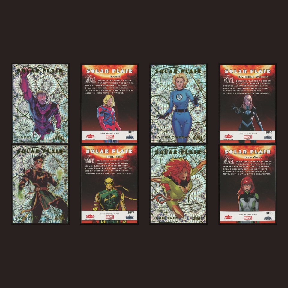 Marvel Solar Flair Complete Set 40 Cards #SF1–SF40 2023 Fleer Wolverine ...