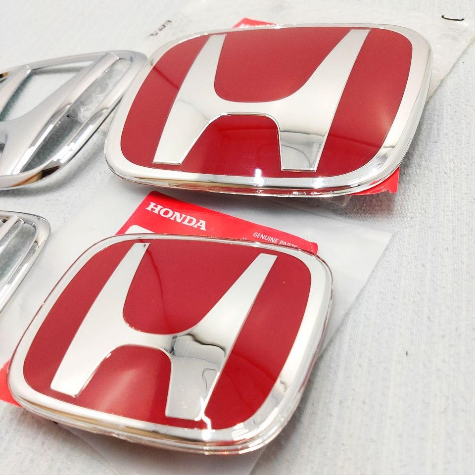 Odyssey RC1 Red Silver Type R Emblems Front Rear Honda Badge Used | eBay