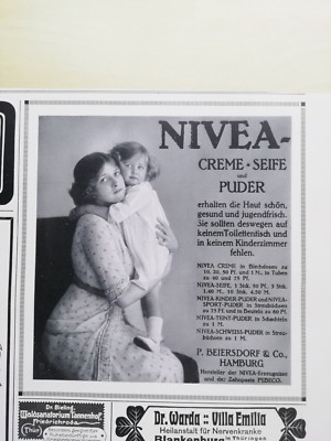 NIVEA Creme Seife und Puder Beiersdorf Hamburg - historische Anzeige ca ...