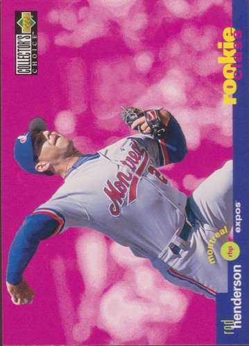 Rod Henderson 1995 Collector's Choice # 12 Montreal Expos Baseball ...