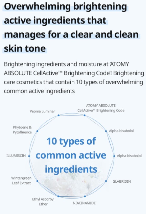 ATOMY Absolute Snow Set 7-items Realize Brightening Skin Care Korean ...