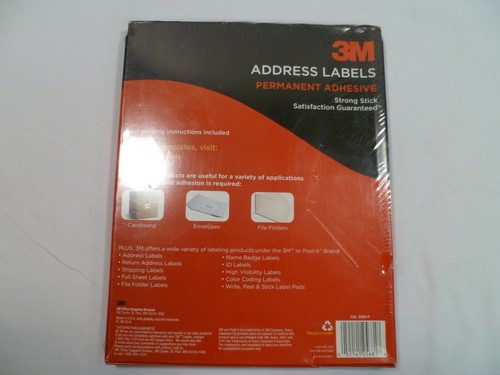 3M Address Labels, 1" x 4", CLEAR, 3400-F, 1000 count | eBay