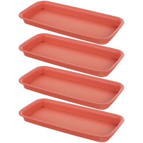 4Pcs Rectangular Planter Tray Large Flower Pot Saucer Plastic Flower ...