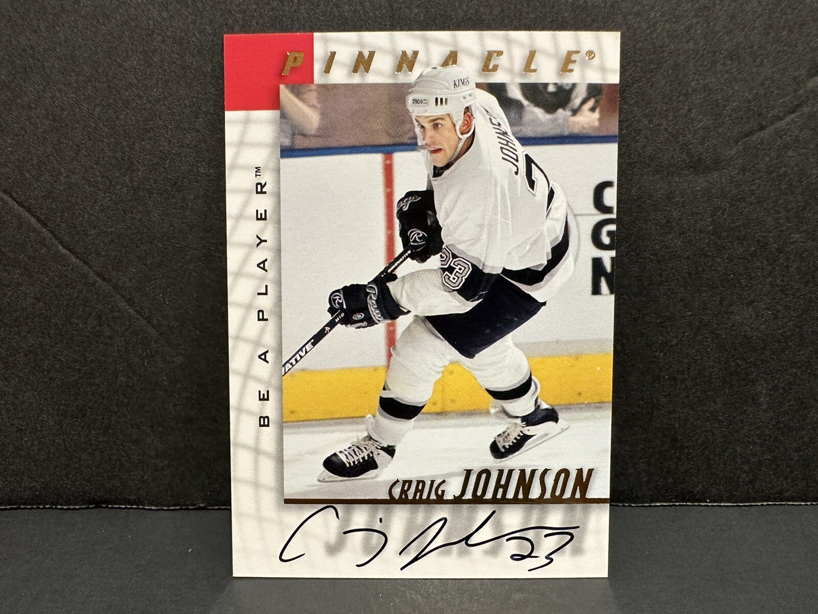 1997-98 Pinnacle Be A Player Auto Craig Johnson #100 Auto Hockey Card ...