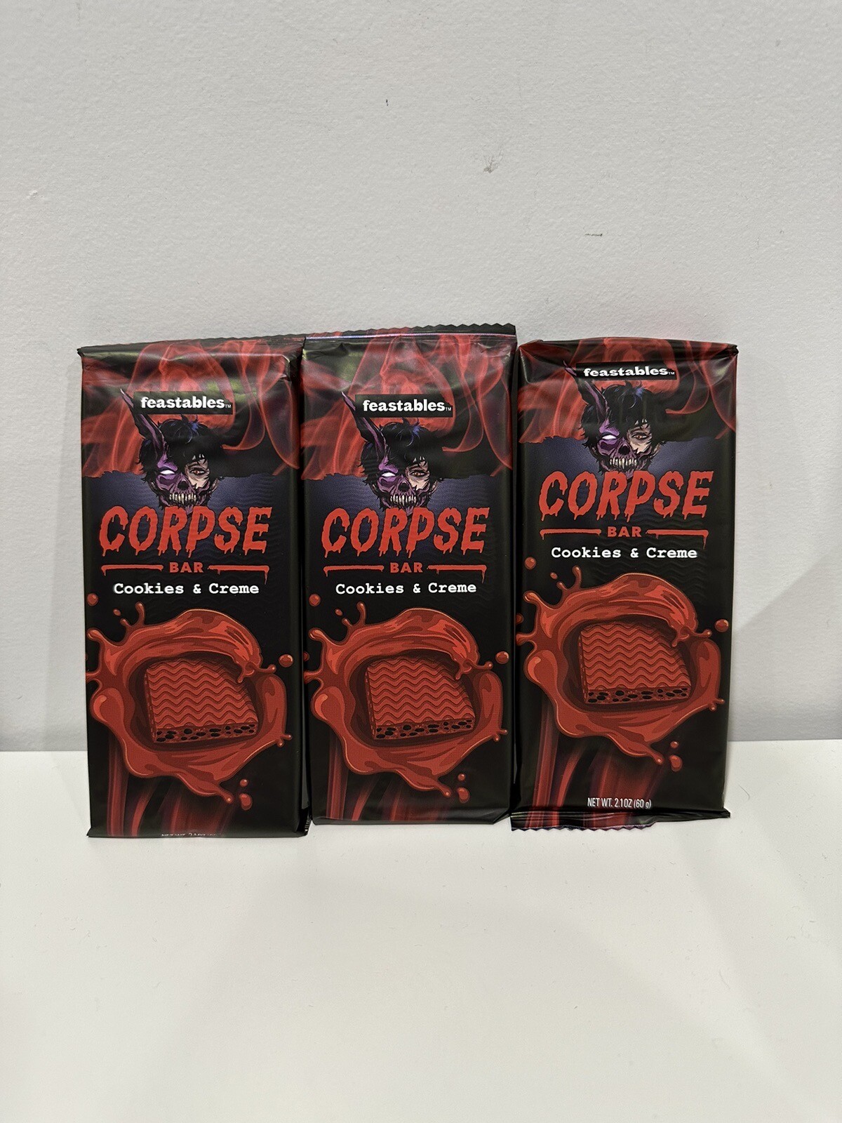 * New Box Of MrBeast Feastables Corpse Bar Cookies & Cream Chocolate ...