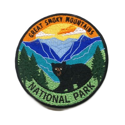 Great Smoky Mountains National Park Patch - Black Bear Embroidered Iron ...