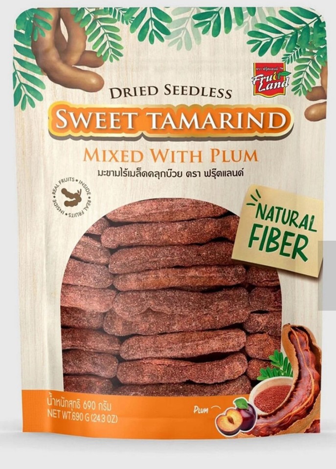 Thailand Natural 100% FRUIT Land Seedless Sweet Tamarind Mix With Plum ...