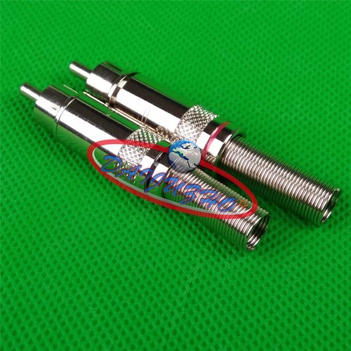 2PCS Audio Hi-Fi Cable RCA Plug Sleeve Connector New | eBay