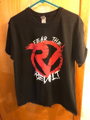 AEW All Elite Wrestling FTR Fear The Revolt Black T-Shirt Cotton Size L ...