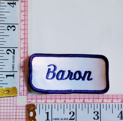 Baron Name Tag Uniform Patch Crest Badge Jacket Hat Vest Applique | eBay
