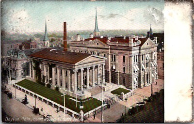 OH - County Courthouses & County Jail Dayton, Ohio Town View Vintage ...
