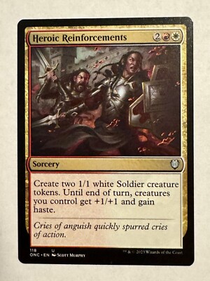 Heroic Reinforcements [Phyrexia: All Will Be One Commander] Magic MTG ...