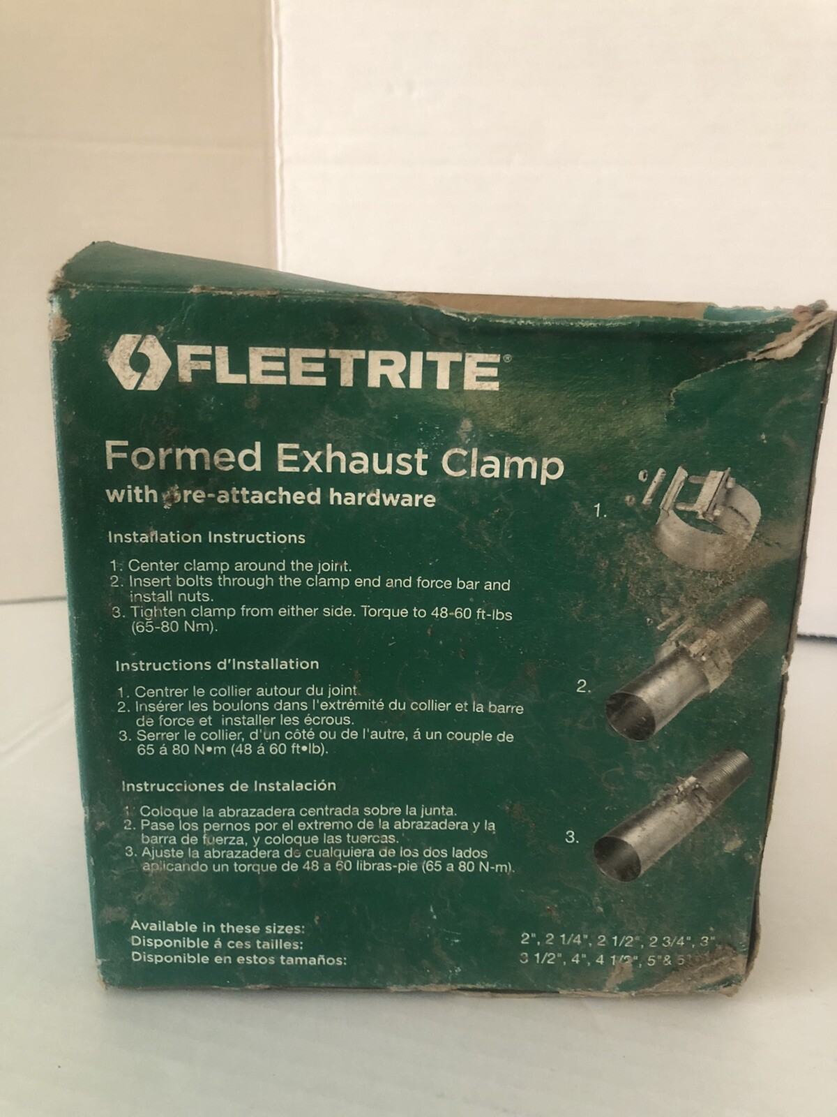 Fleetrite Formed Exhaust Clamp 5" PreFormed Aluminum FLTEC50PLA NEW | eBay