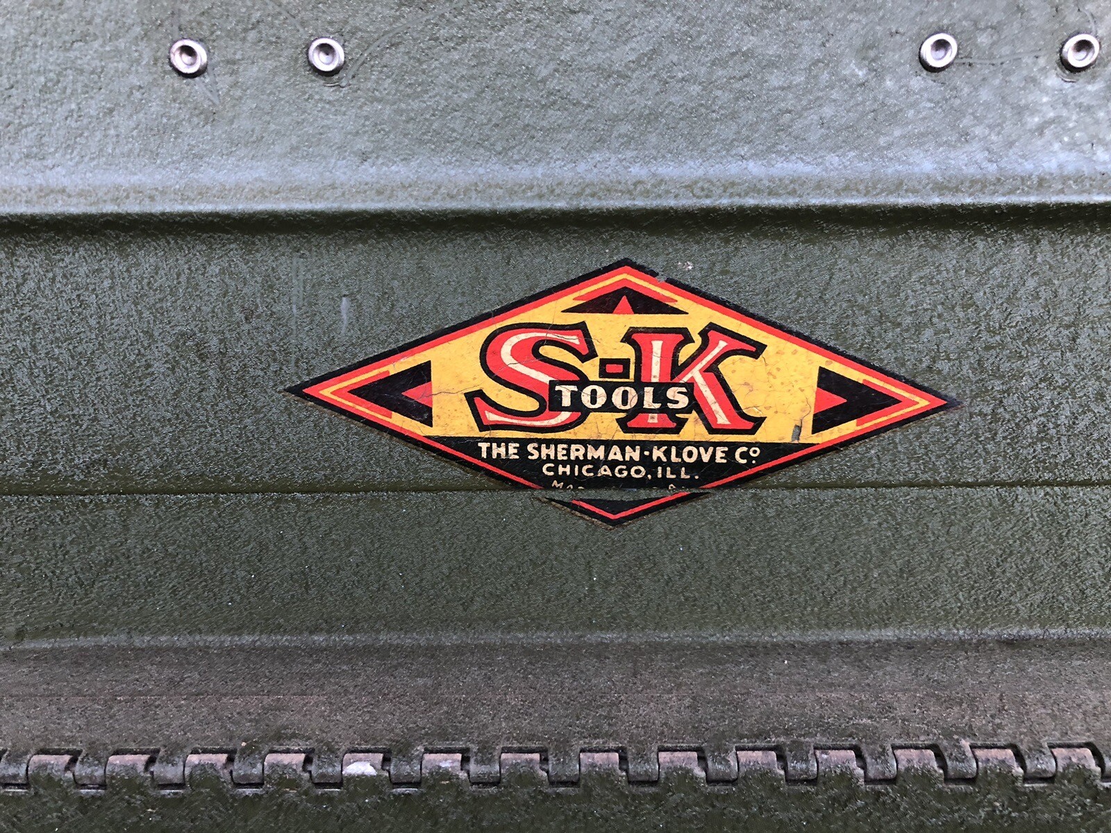 VINTAGE SK MECHANINC'S TOOL BOX STEEL BOX WITH DRAWERS | eBay