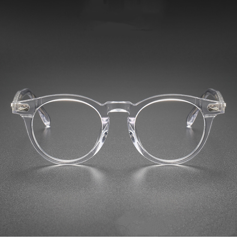Japanese Handmade Retro Round Acetate Women Eyeglass Frames Men Full ...