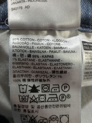 Levis Womens Mid Rise Skinny Denim Jeans 31x29 Red Tab Light Wash Chill ...