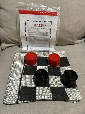 Floor Checkers Large Rug Game Complete Made In USA Multiflex Designs | eBay