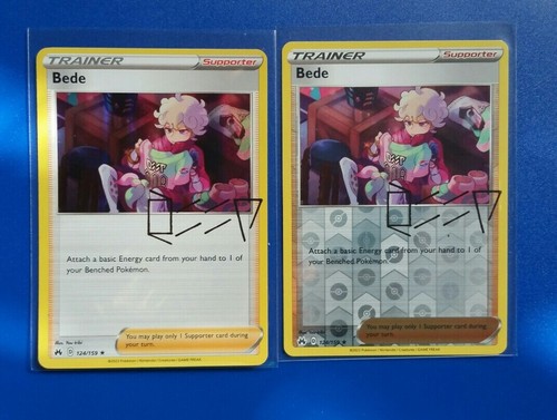 2x Pokémon TCG Crown Zenith: Bede (124/159) *Holo & RH* - Rare - Near ...
