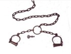 Iron Antique Handcrafted Rare Neck Leg & Hand Handcuffs Lock With 2 Key ...