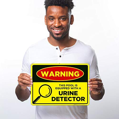 Funny Pool Sign, This Pool is Equipped with A Urine Detector Aluminum ...