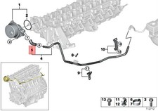 Original BMW E53 E60 E60n Red Turbocharger Vacuum Control Hose ...