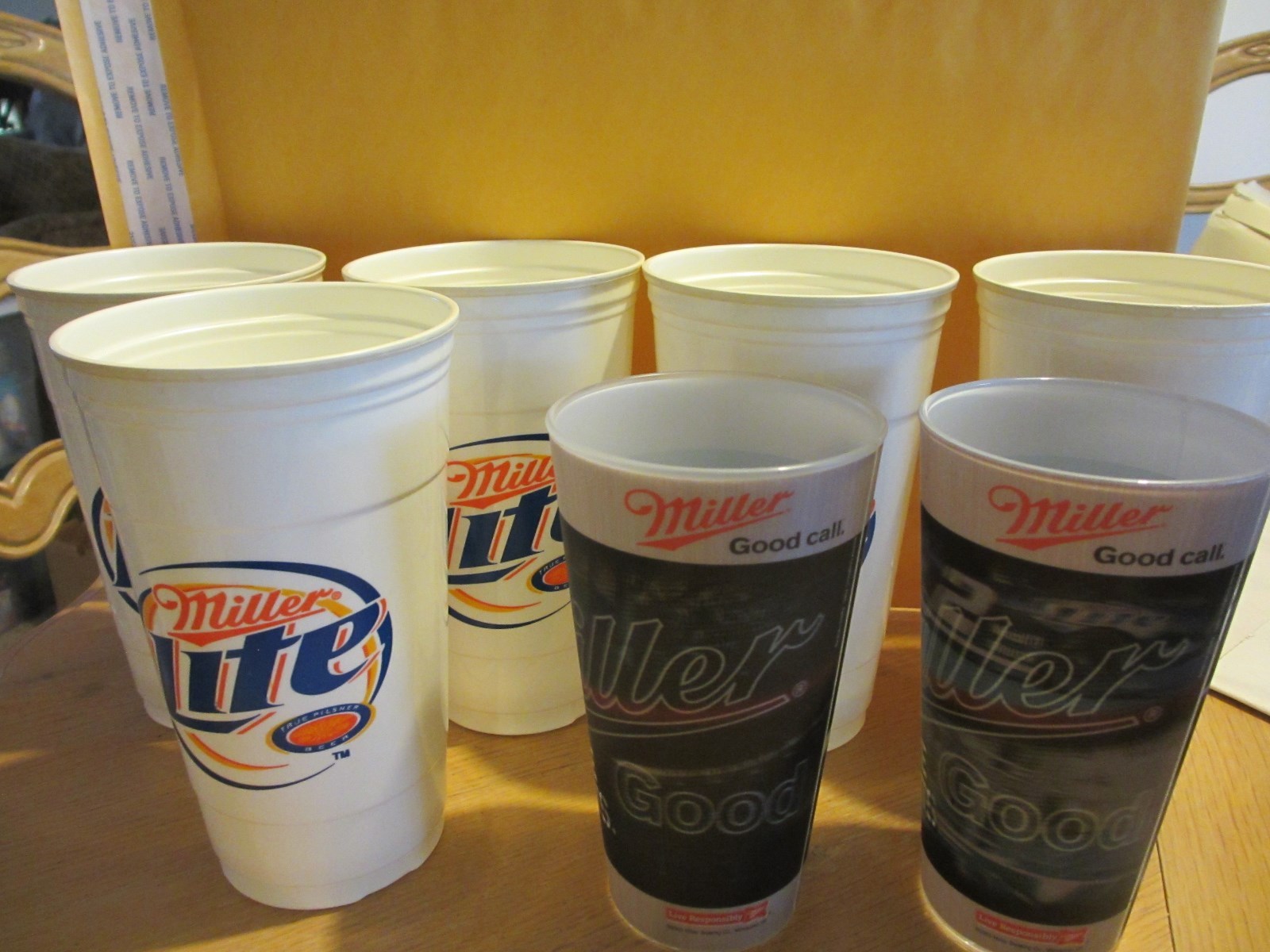 MILLER LITE CUPS - 32OZ 160Z - MORE SPORTS MORE TASTE BASEBALL RACING ...