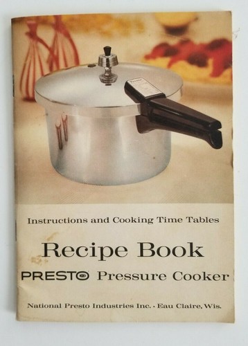 Presto Pressue Cooker Recipe Book Pamphlet - 1960 | eBay
