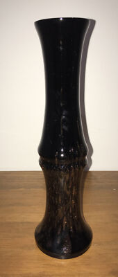 Murano Avventurina Black With Copper Inclusion Glass Vase | eBay Australia