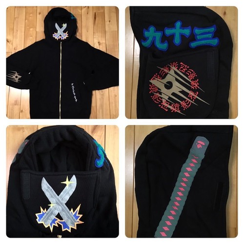 Bape Ninja Zip Hoodie S Size Black A Bathing Ape Vape ABathing No.aj766 ...