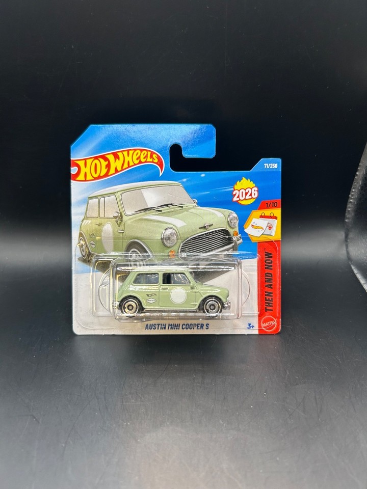 Hot Wheels - Austin Mini Cooper S Green 2026 1/10 Then and Now Mint ...