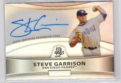 2010 BOWMAN STEVE GARRISON AUTO BPA-SG Baseball Card | eBay
