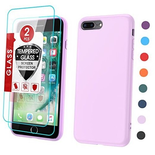 for iPhone Case iPhone 8 Plus: 7 Plus Case with [2 Pack] Tempered Glass Purple | eBay