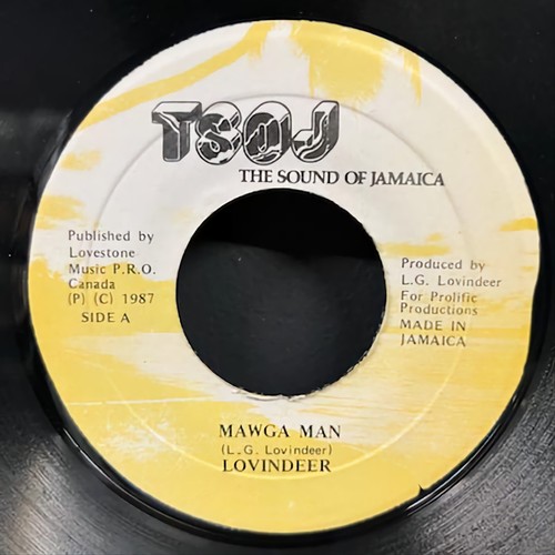 Lovindeer ‎– 'Mawga Man' 7" Single 1987 Jamaica TSOJ Reggae Dancehall ...