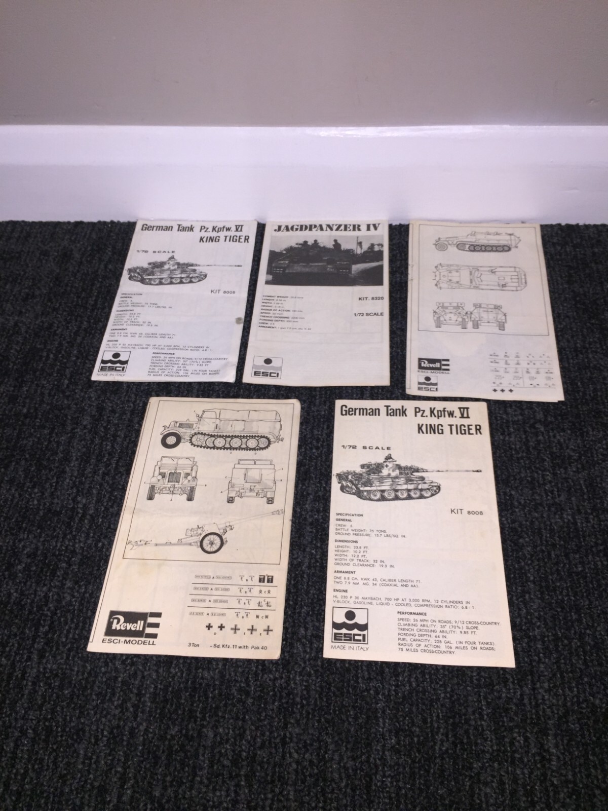 ESCI/REVELL- Job Lot Plastic Model Kits Making Instruction/Assembly ...